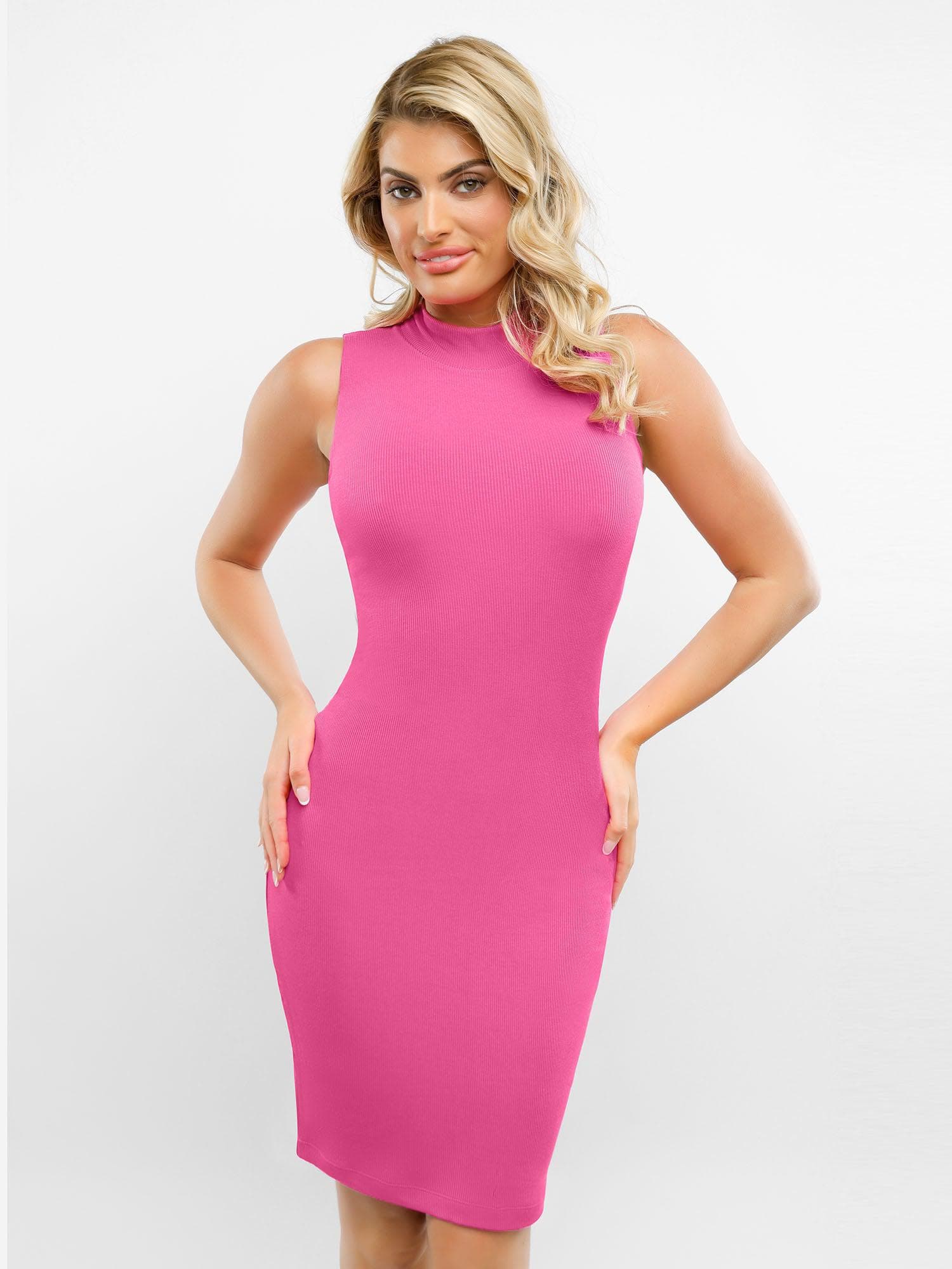 Built-In Shapewear Mock Neck Modal Dresses | Popilush – Popilush®