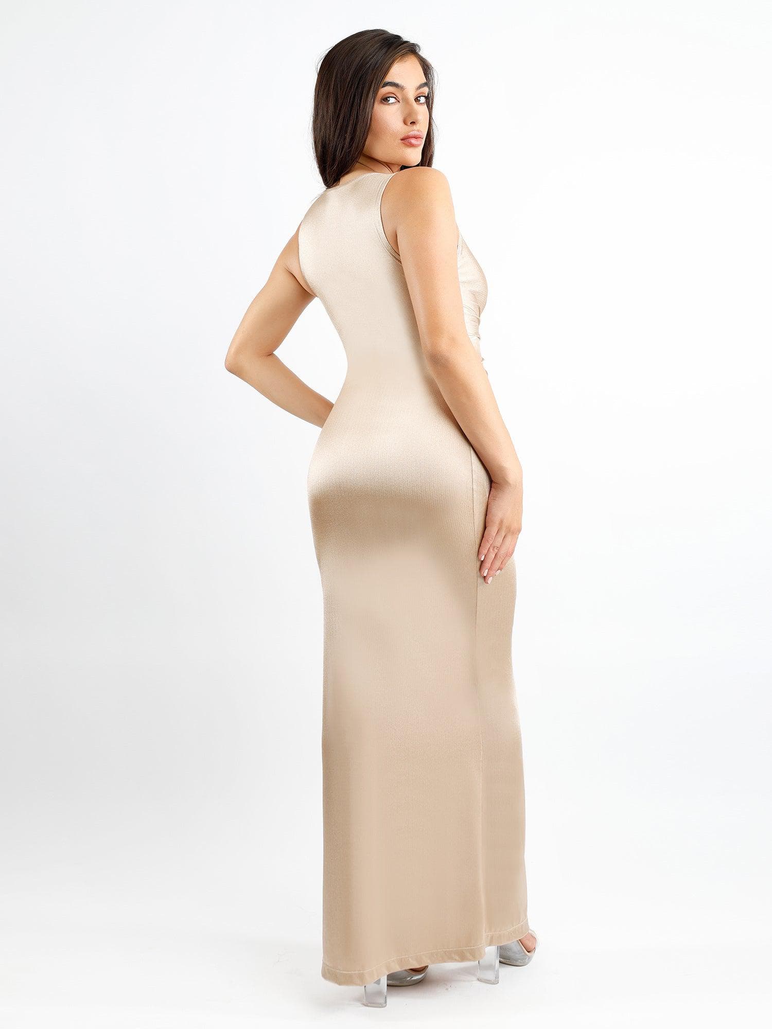 Shapewear Solid Shine Slimming Maxi Dresses or Bodysuit – Popilush®