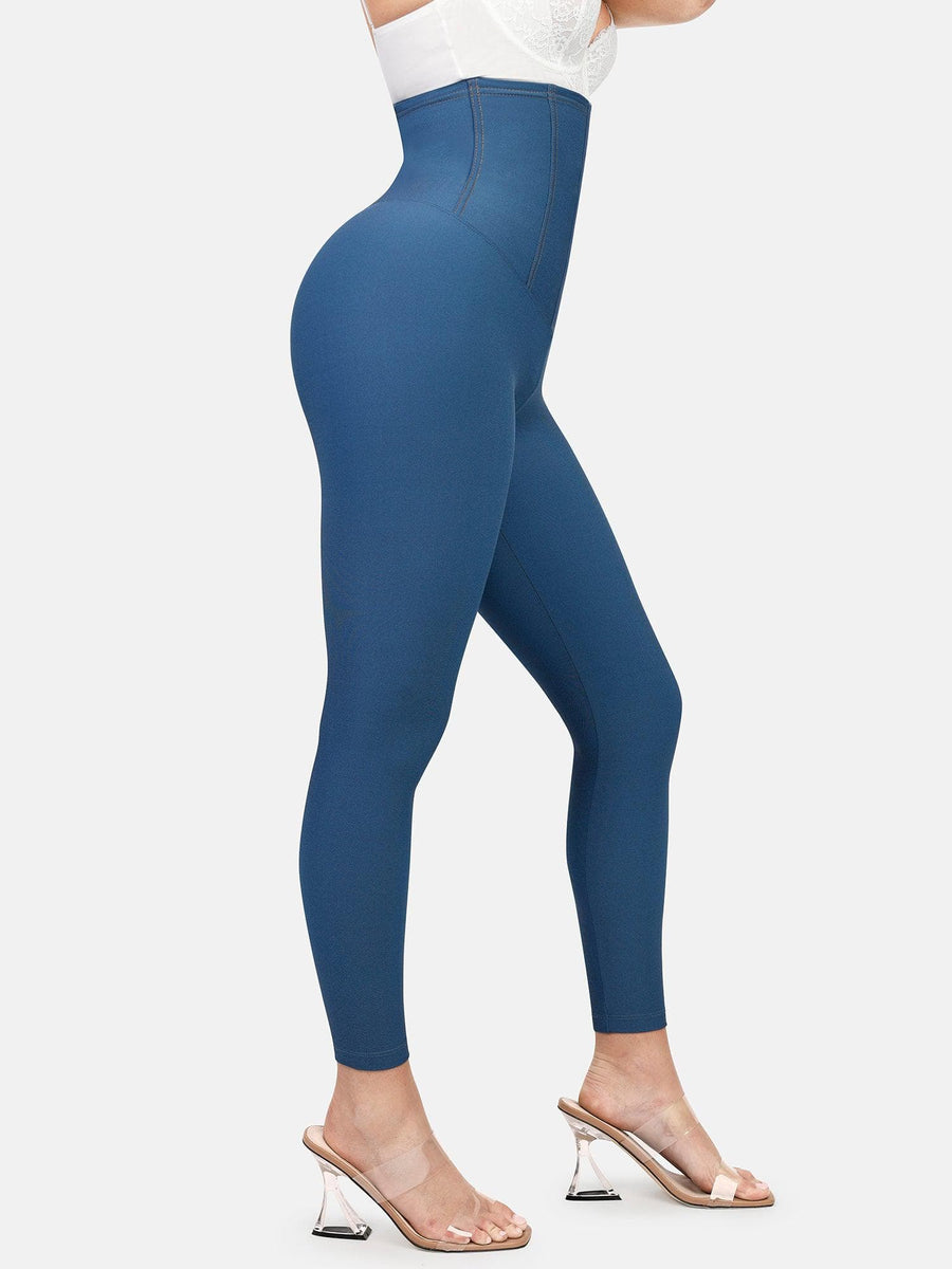 Shapewear High-Waist Tummy Control Denim Leggings – Popilush