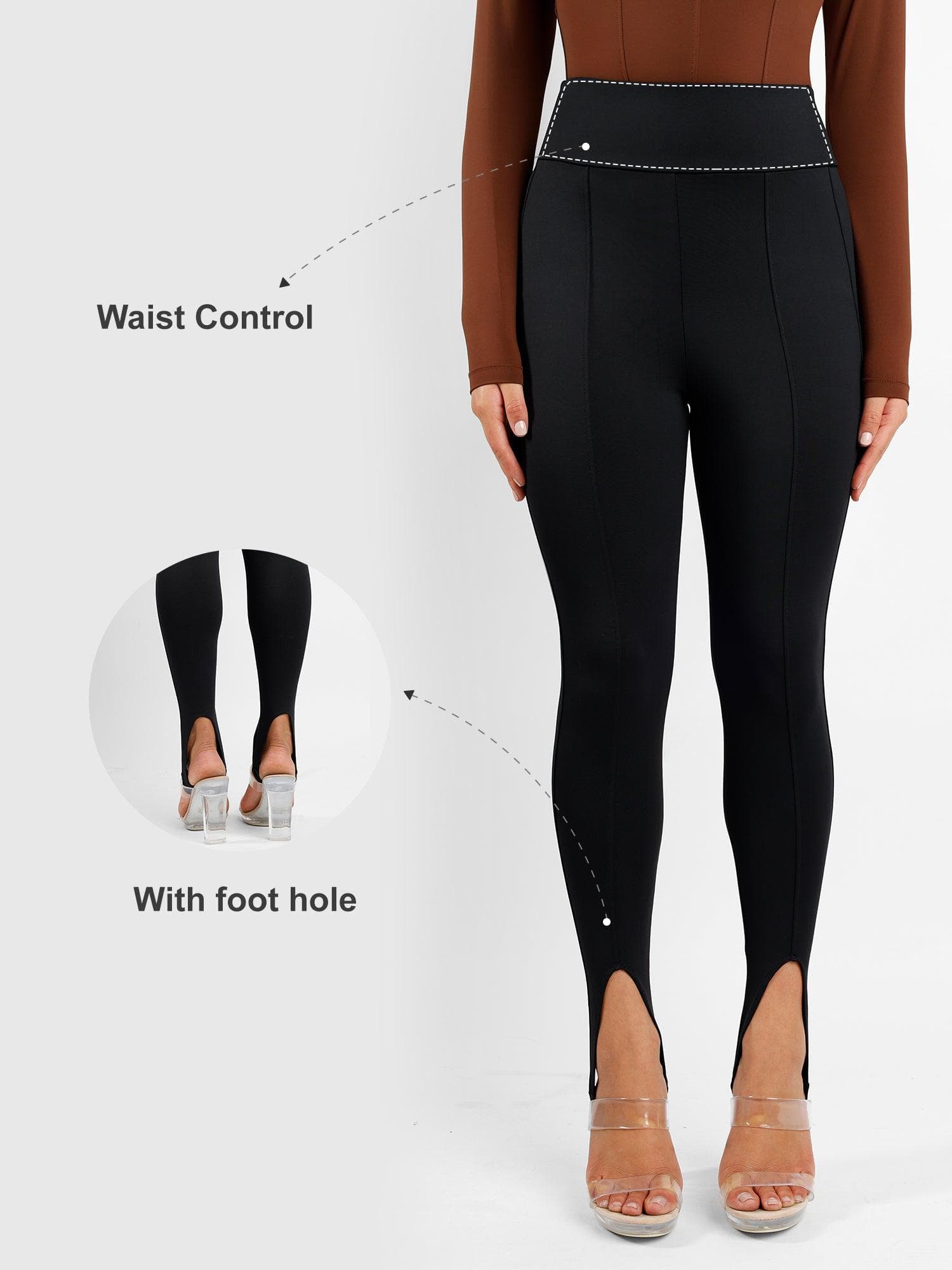 Shapewear In-Control High Rise Workout Stirrup Leggings – Popilush