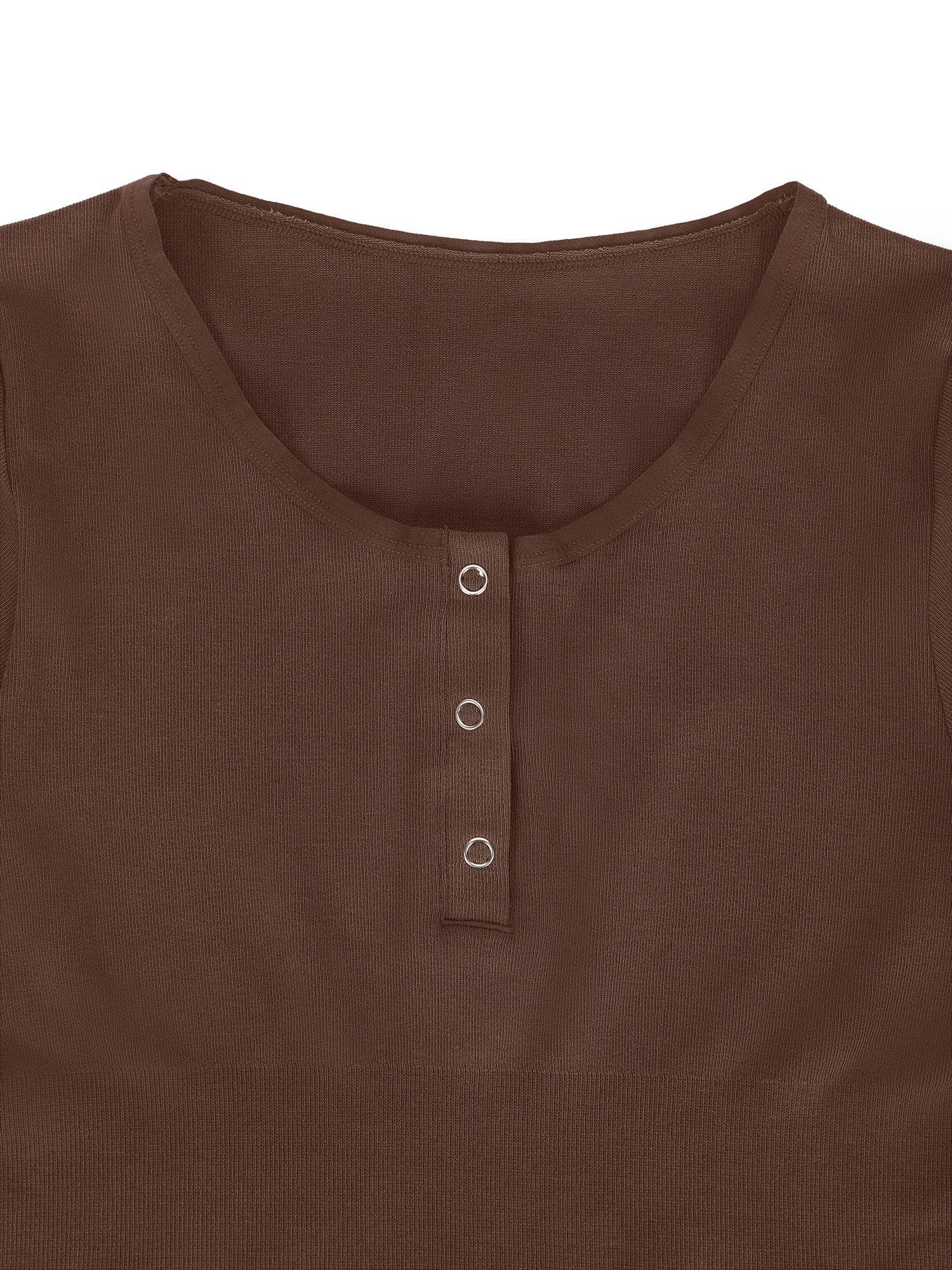 Shapewear Seamless Modal Long Sleeve Henley Bodysuit – Popilush®